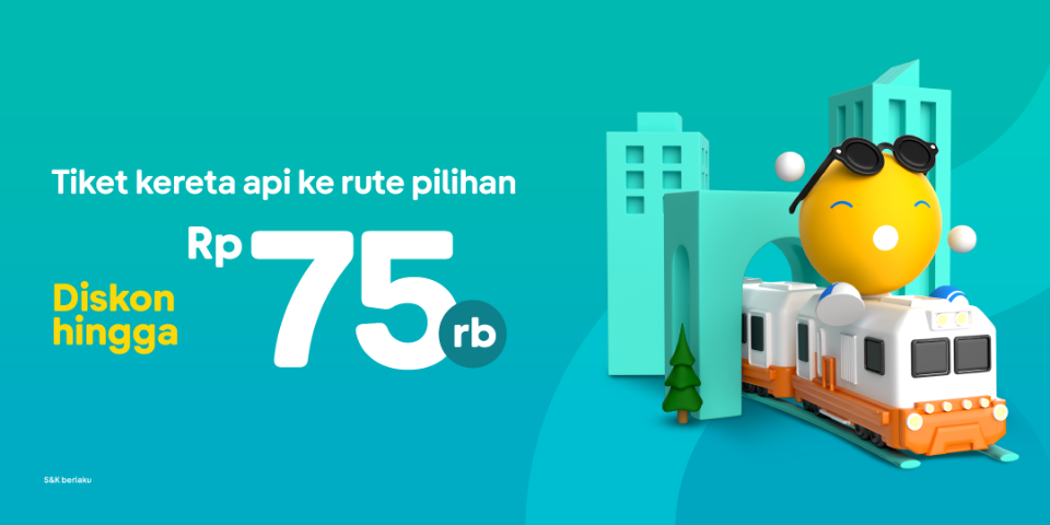 Diskon Kereta Api Hingga 75 RIbu - tiket.com