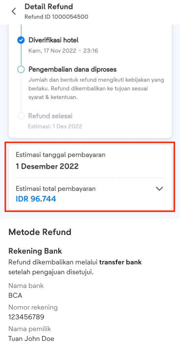 Bagaimana cara untuk mengecek status proses refund saya?