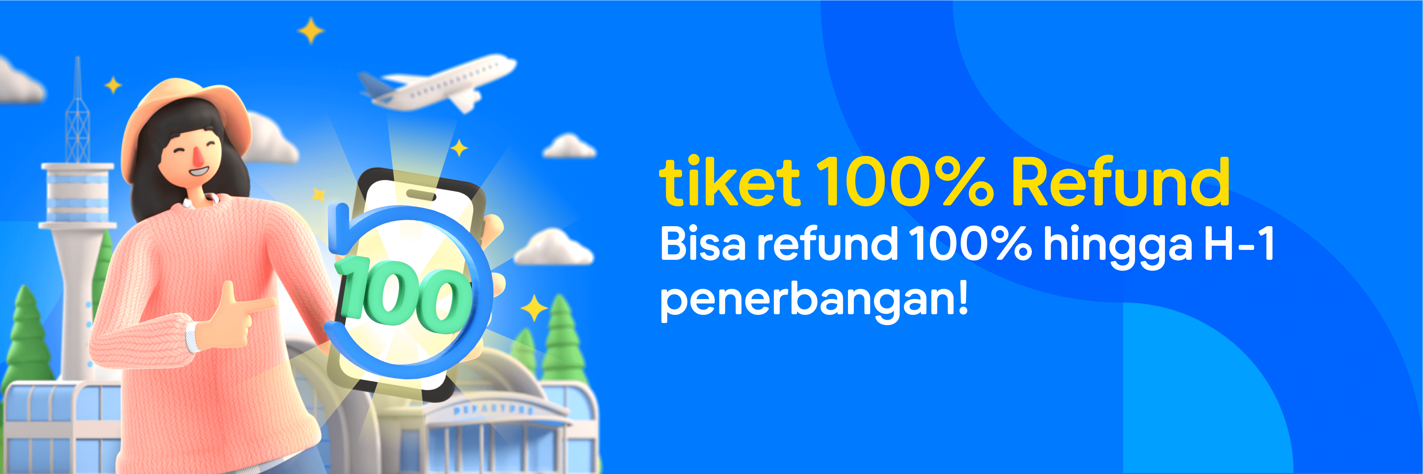 tiket 100% Refund