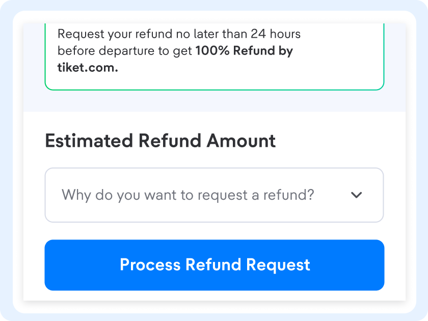 tiket 100% Refund