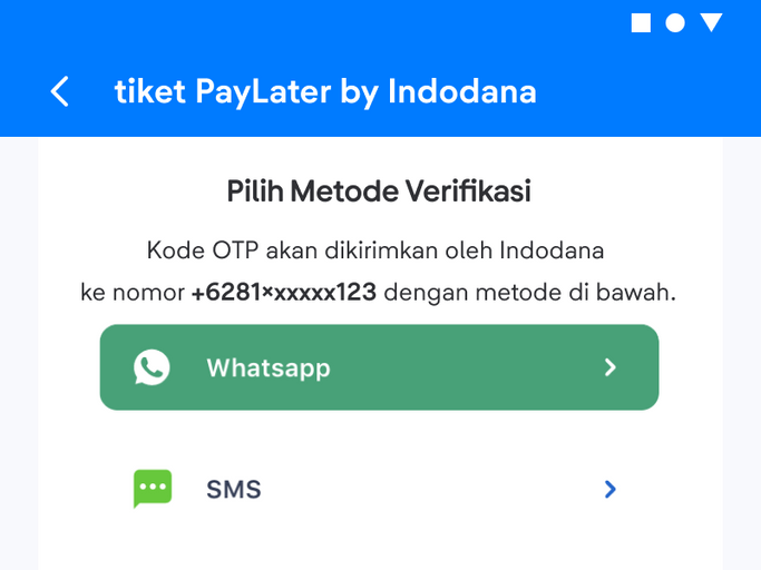 Pengajuan PayLater powered by Indodana