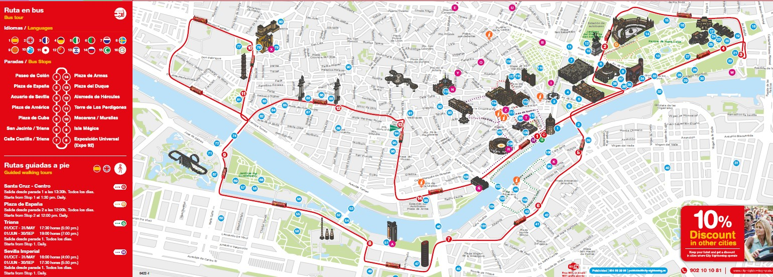 Tiket Seville City Sightseeing Hop-On Hop-Off Bus Tour Harga Promo ...
