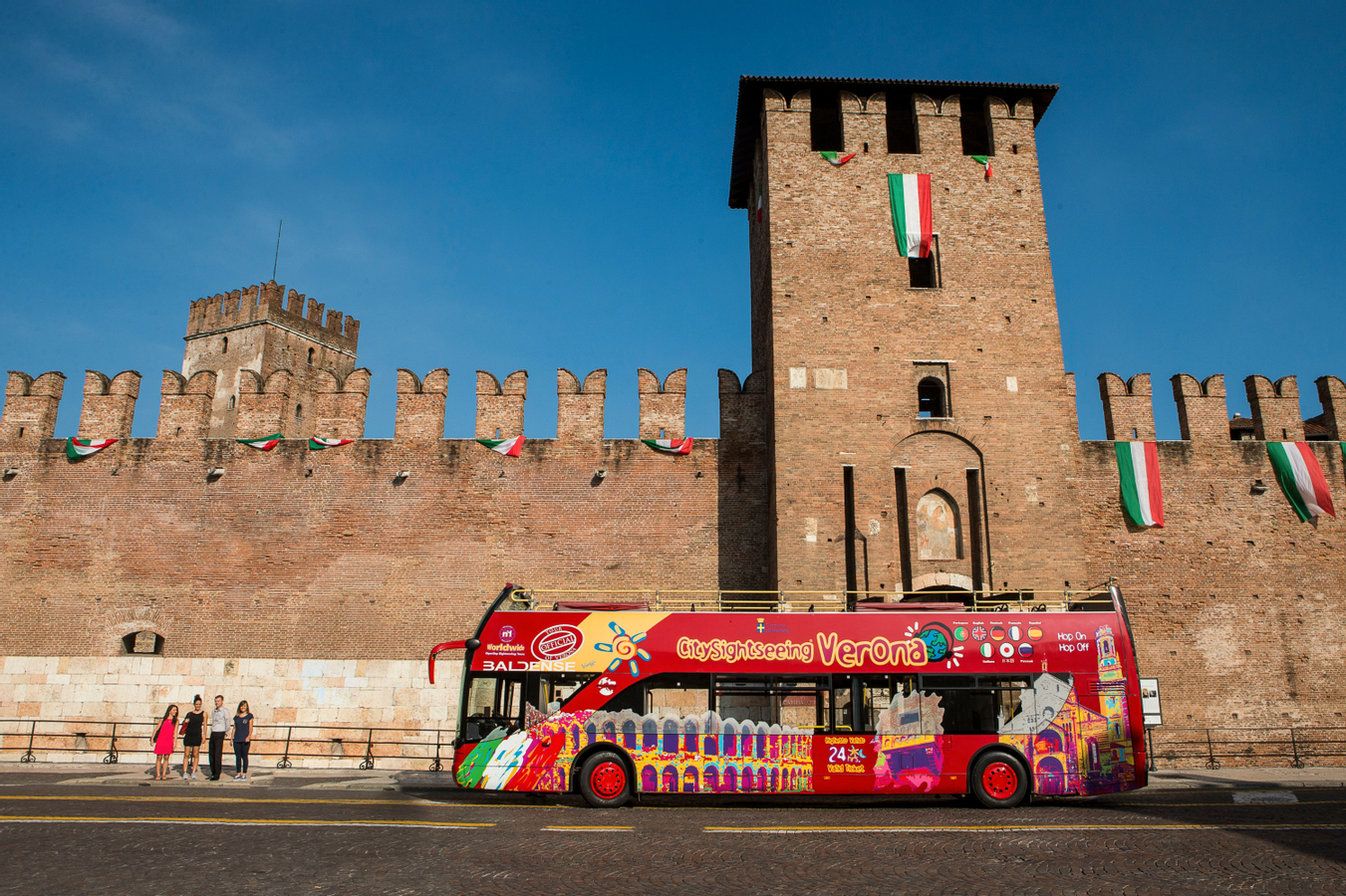 Verona Hop-On Hop-Off Bus by City Sightseeing 50% Off Ticket Price