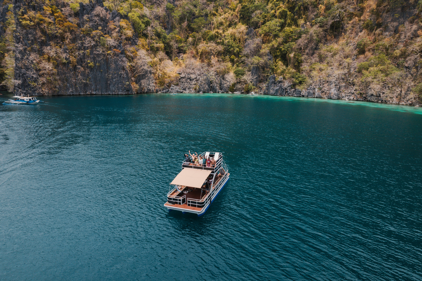 Coron Island Hopping via Double Decker Party Boat with Waterslide ...