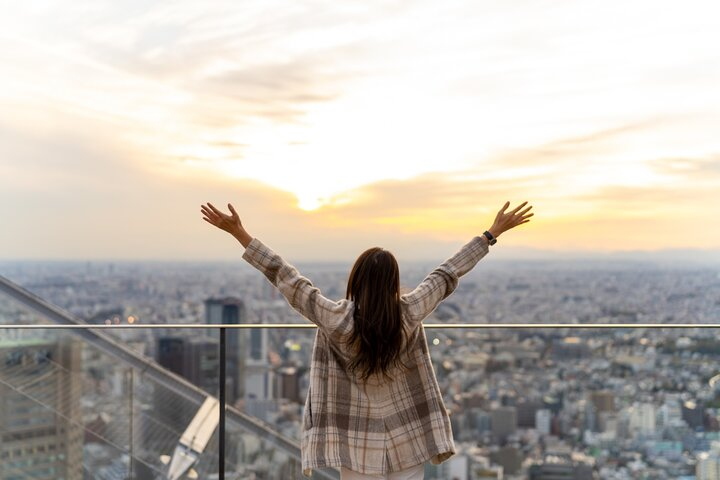 Tiket Shibuya Sky Sunset or night Entry w/ Guided Shibuya Walking Tour ...