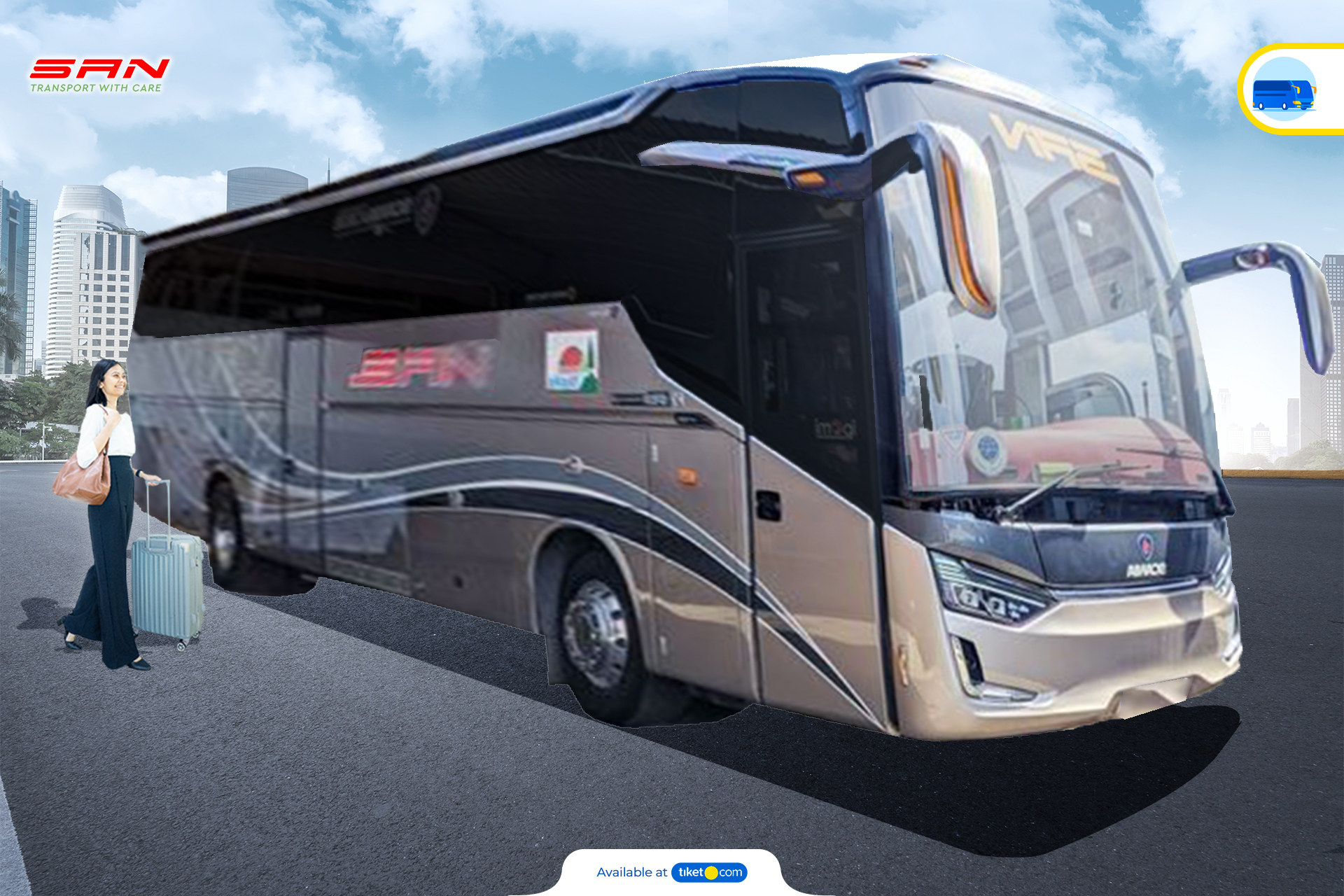 Tiket Bus SAN | Lebih Murah dari Agen & Loket!