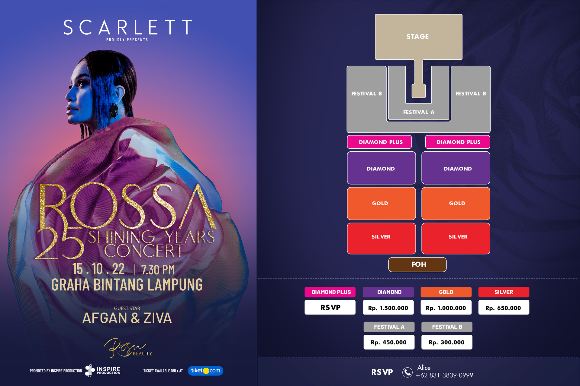 Get Ticket ROSSA 25 SHINING YEARS CONCERT (LAMPUNG) Promo Prices ...