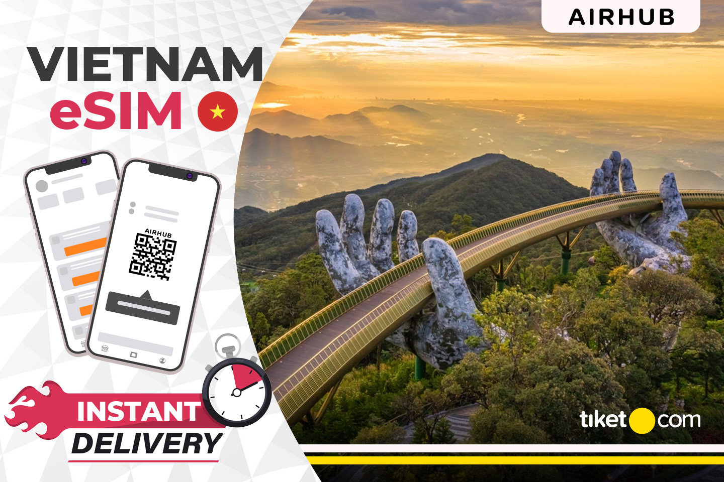 eSIM Vietnam by Airhub Diskon 50% Harga Tiket Masuk
