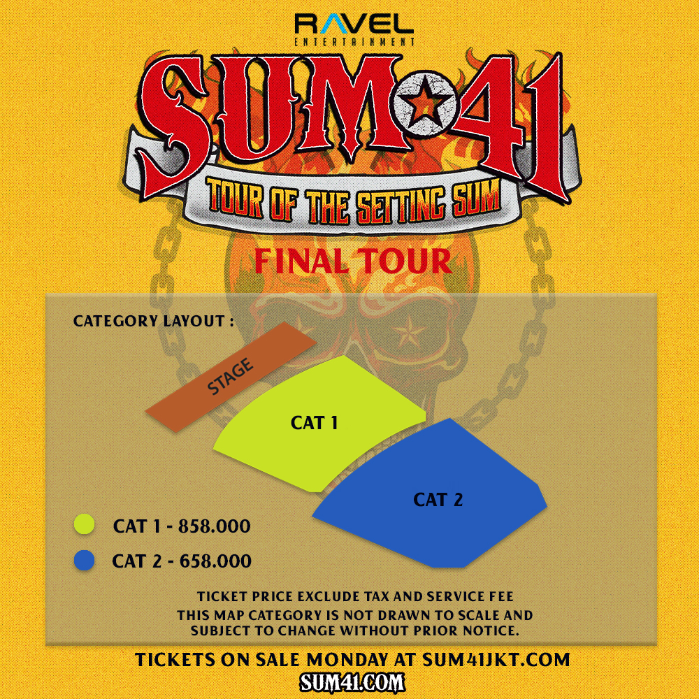 Sum 41 Tour Of The Setting Sum Final Tour Cashback 10% Harga Tiket ...