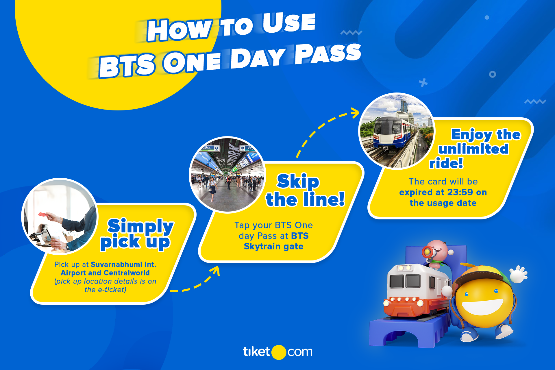 Bangkok BTS Skytrain One Day Pass Diskon 50% Harga Tiket Masuk