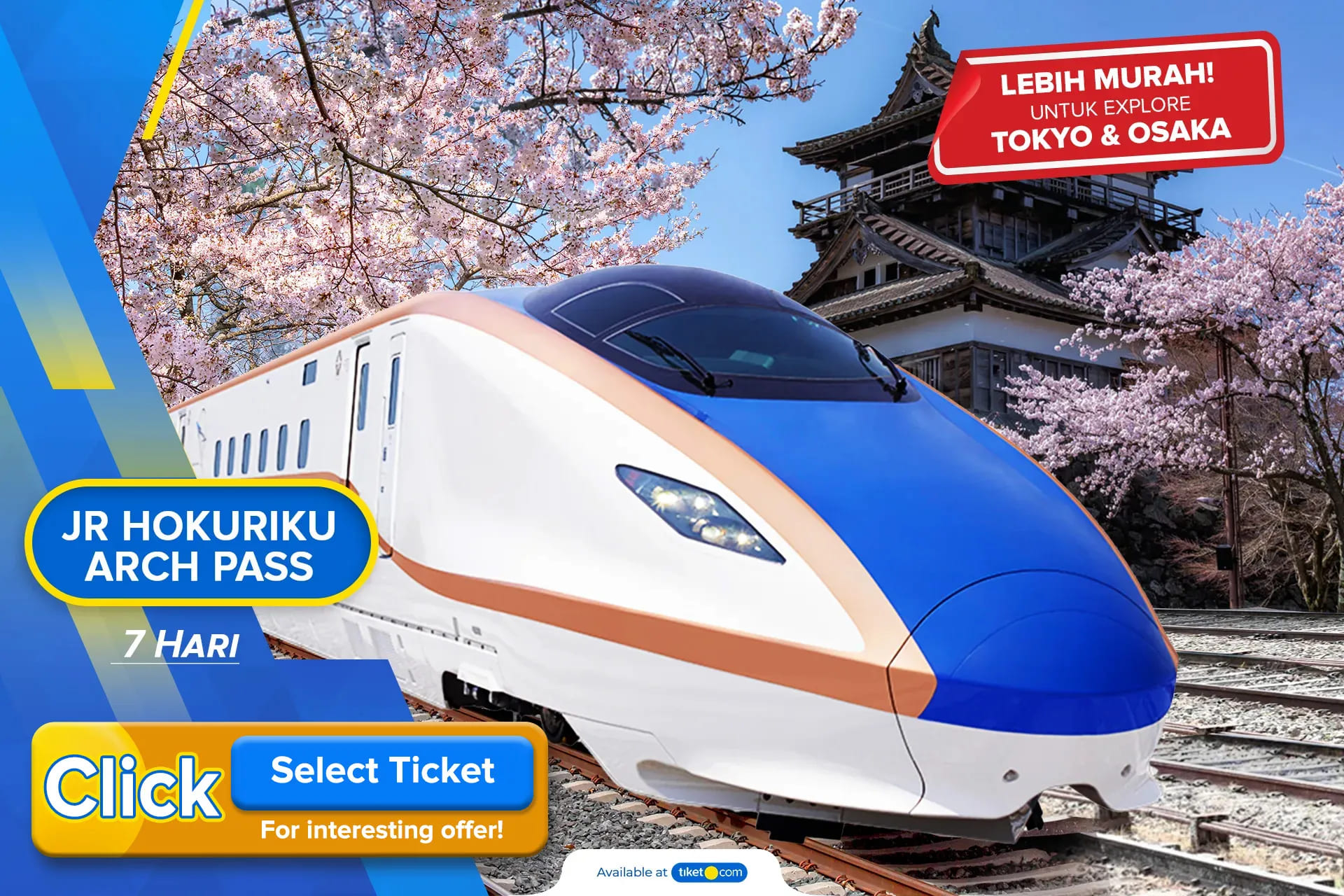 Tiket JR Hokuriku Arch Pass 7 Days (Self Pick Up) Harga Promo - tiket.com