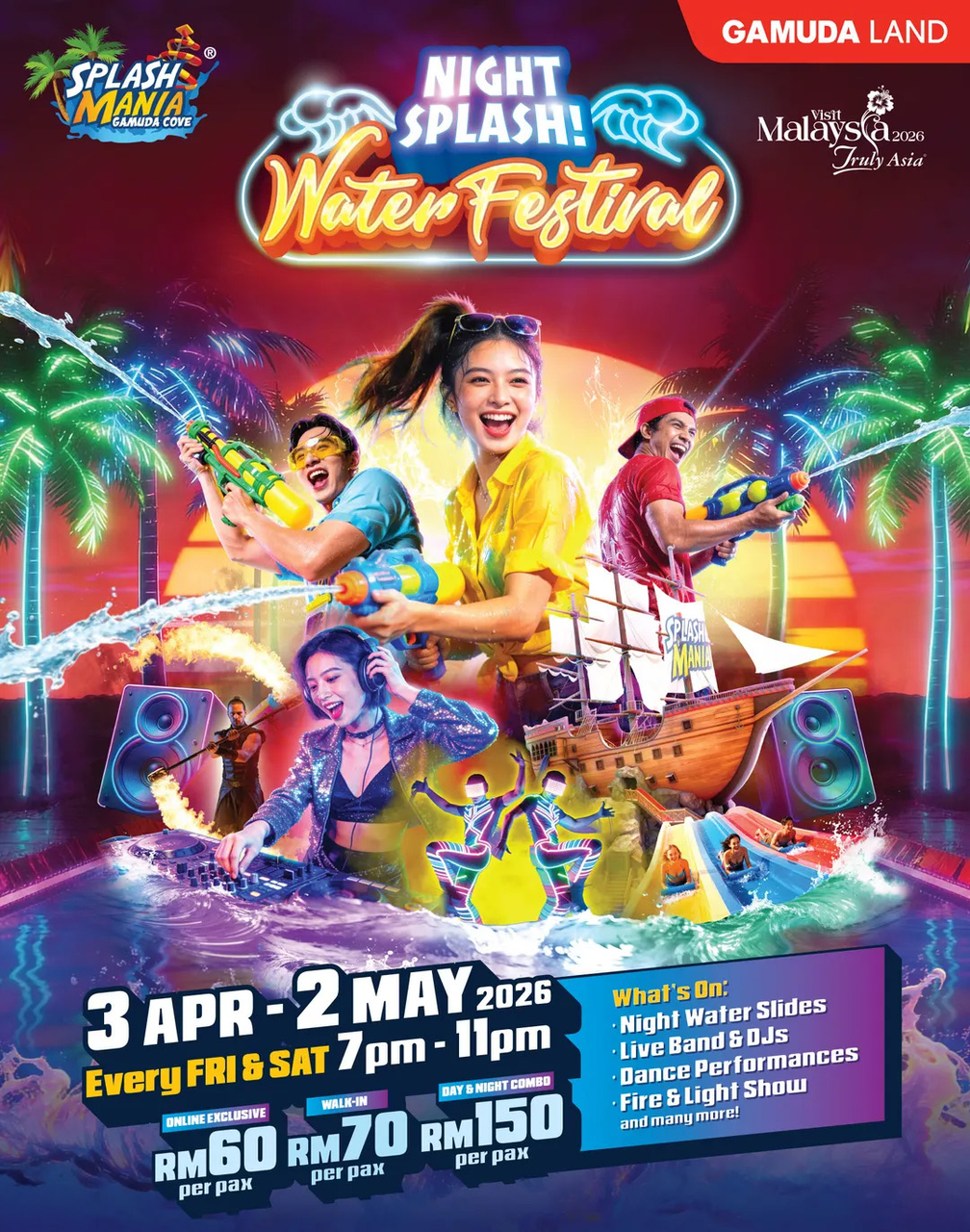 Get Ticket SplashMania Waterpark Ticket in Gamuda Cove Selangor Promo ...