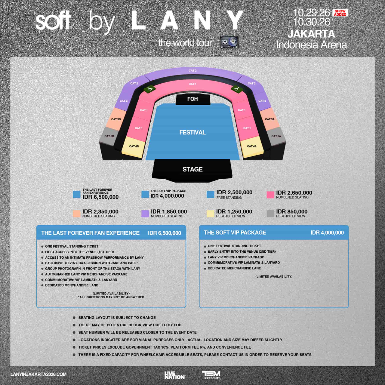 Buy LANY: soft world tour (29 October 2026) Ticket- tiket.com