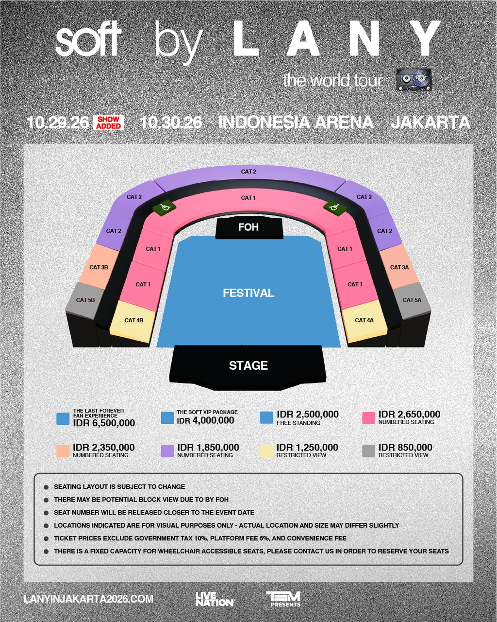 Get Ticket LANY: soft world tour (30 October 2026) - General on Sale ...