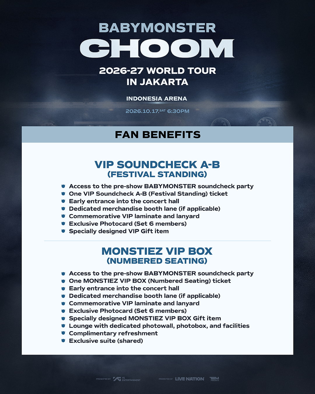 Tiket 2026-27 BABYMONSTER WORLD TOUR [CHOOM] IN JAKARTA - MONSTIEZ ...