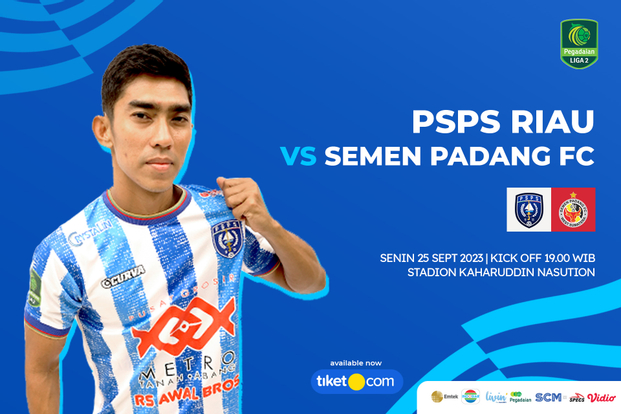 Tiket PEGADAIAN LIGA 2 INDONESIA 2023/2024 - PSPS RIAU vs SEMEN PADANG FC Harga Promo - tiket.com
