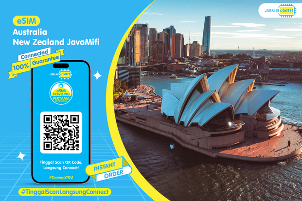 Tiket eSIM Australia New Zealand by JavaMifi Harga Promo - tiket.com