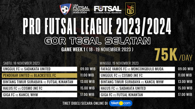 Tiket Pro Futsal League 2023 Series Tegal Harga Promo - tiket.com