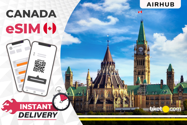 Tiket eSIM Canada by Airhub Harga Promo - tiket.com