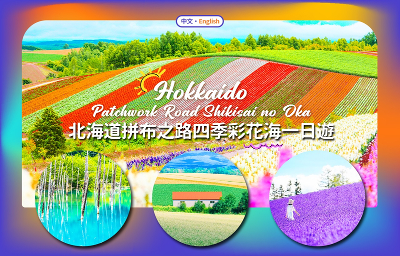 Tiket Hokkaido Flower Viewing: Patchwork Road, Shikisai-no-Oka, Blue ...