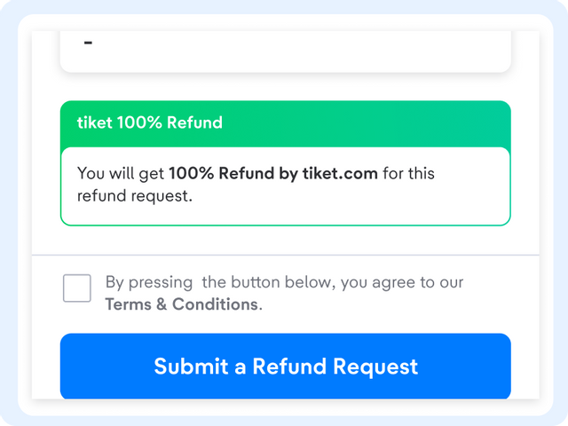 tiket 100% Refund